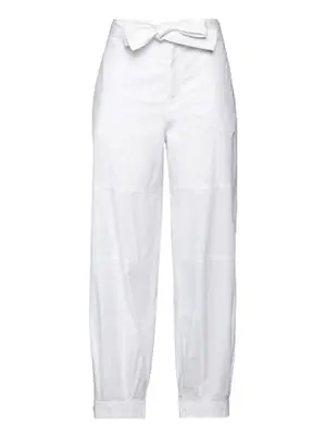 MERCI Cotton-blend Straight Leg Pants - White