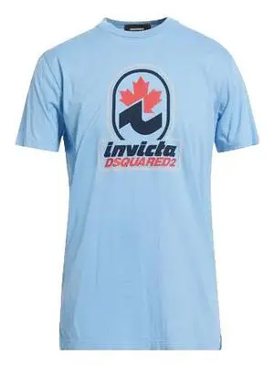 INVICTA X DSQUARED2 Man T-shirt Sky Blue Size Xs Cotton Blue