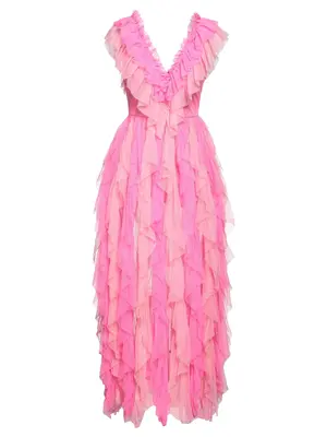ANIYE BY ANIYE BY Maxi Tulle Gown Fuchsia