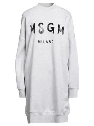 MSGM Light Cotton Mini Dress - Grey