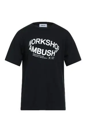 AMBUSH Man T-shirt Ivory Size Xl Cotton Black