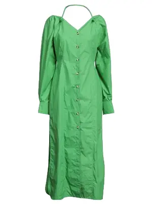 Nanushka Maxi Shirt Dress - Green