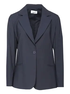 NIU NIŪ Single-Breasted Blazer Dark Blue