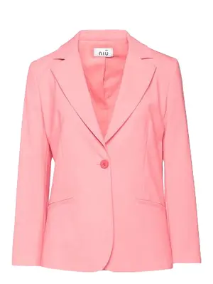 NIU NIŪ Single-Breasted Blazer Pink