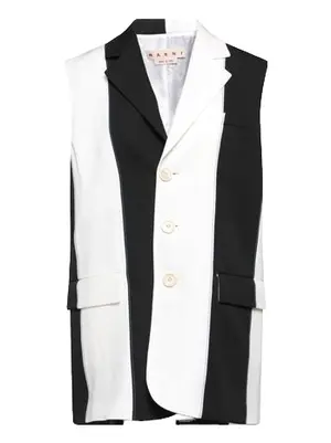Marni Striped Virgin Wool Blazer - Black