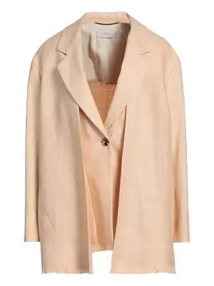Agnona AGNONA Linen And Silk Blazer With Fringes Orange
