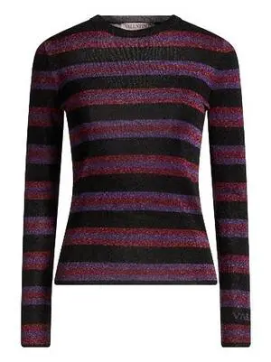 Valentino Garavani Striped Knit Sweater - Black