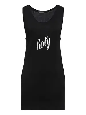 ANN DEMEULEMEESTER Tank Top With Print - Black