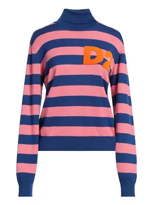Dsquared2 Turtleneck In Virgin Wool Bright Blue
