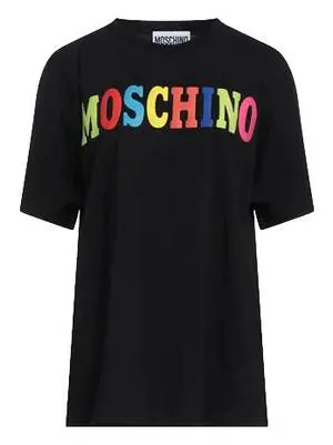 Moschino Logo-Print Organic Cotton T-Shirt Black