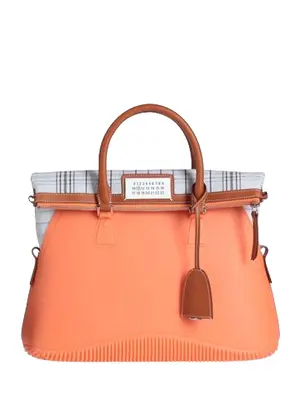 MAISON MARGIELA Tartan Patterned Tote Orange