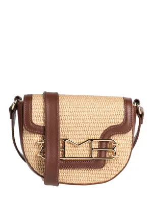 MY BEST BAG FIRENZE Saddle Cross-body Bag With Raffia Sand