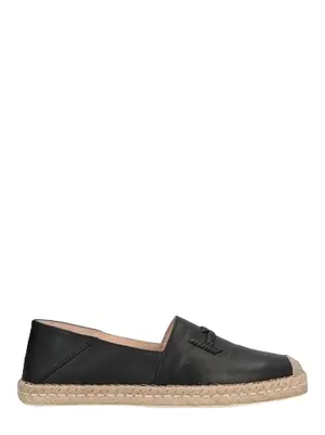 TOD'S Leather Espadrilles - Black