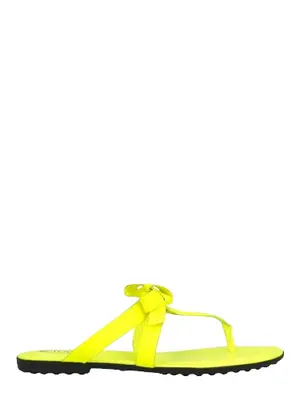TOD'S TOD'S Leather Thong Sandals Yellow