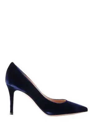 GIANVITO ROSSI 85 Velvet Pumps Dark Denim