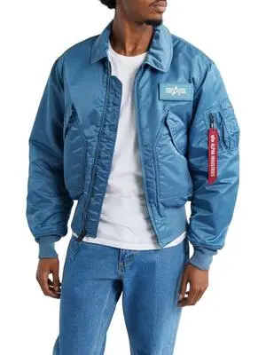 Alpha Industries Cwu 45/p Bomber Jacket - Elemental Blue