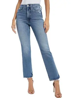Good American Good Curve High-waist Straight-leg Jeans - Indigo338