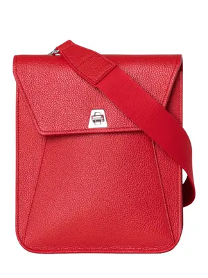 Akris Akris Small Anouk Leather Crossbody Bag 206 Scarlet