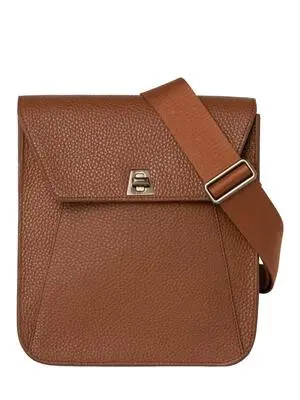 Akris Small Anouk Leather Crossbody Bag - Caramel