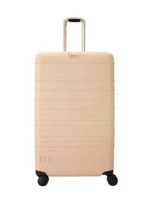 BEIS Béis Large Check-In Roller Suitcase Beige