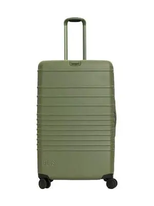 BEIS Béis Large Check-In Roller Suitcase Olive