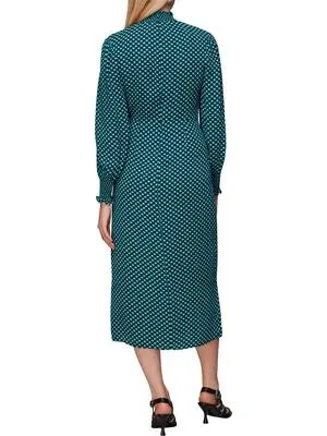 Whistles Printed Midi Dress - Green/multi