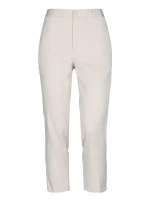 DONDUP Striped Cropped Tapered Pants - Beige