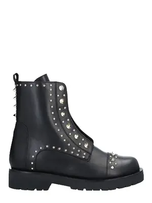 TWINSET Ankle Leather Combat Boots