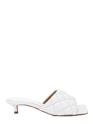 Bottega Veneta Padded Mule Sandal - Optic White