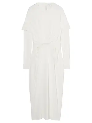 Loewe Draped Jersey Maxi Dress - White