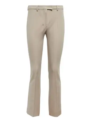 Max Mara Fatina Mid-rise Cropped Pants - Brown