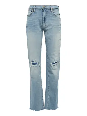 7 For All Mankind Ellie Mid-rise Jeans - Blue