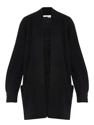 Vince Cashmere Shawl-collar Open-front Cardigan - Black
