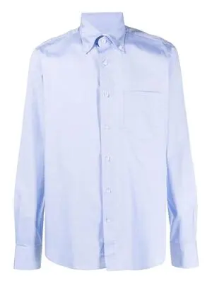 ORIAN Long Sleeve Cotton Shirt - Blue
