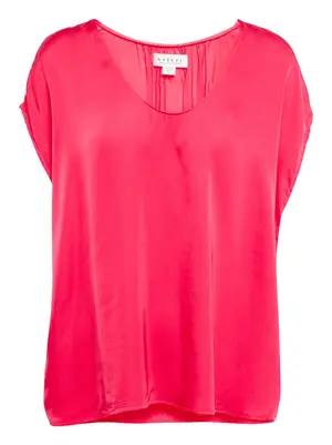 Velvet By Graham & Spencer Kali Satin Top - Pink