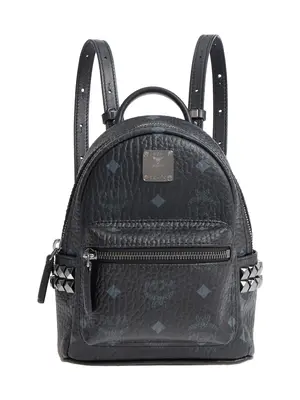 Mcm X-Mini Stark Side Stud Convertible Backpack Black