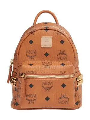 Mcm X-mini Stark Side Stud Convertible Backpack - Cognac