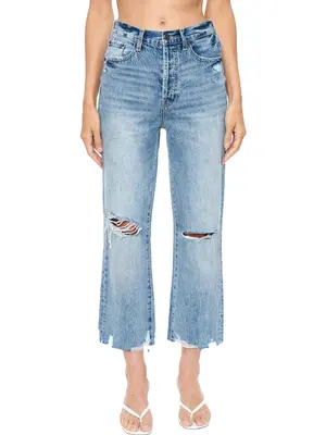 PISTOLA Pistola Cassie High Waist Crop Jeans Surf Distressed