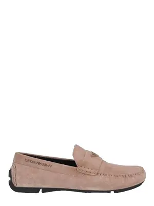 Emporio Armani Leather Loafers - Beige