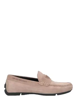 Emporio Armani EMPORIO ARMANI Leather Loafers Light Brown