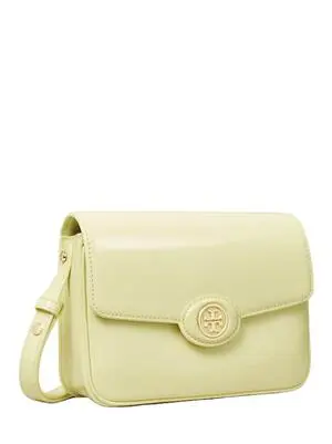 Tory Burch Robinson Spazzolato Shoulder Bag - Lemon