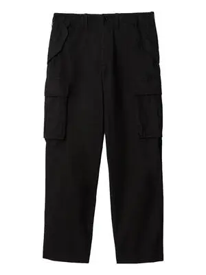 Burberry Cotton Twill Cargo Trousers - Black
