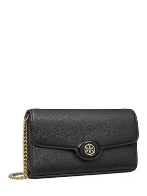 Tory Burch Robinson Pebbled Crossbody - Black