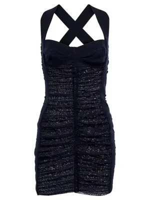 JEAN PAUL GAULTIER Jean Paul Gaultier Ruched Mesh Bustier Minidress