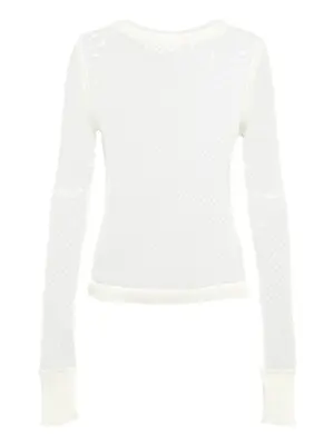 Jean Paul Gaultier Sequined Net Top - White