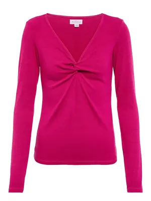Velvet By Graham & Spencer Twist-detail Top - Pink