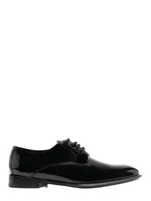Alexander McQueen Patent-leather Oxford Shoes - Black
