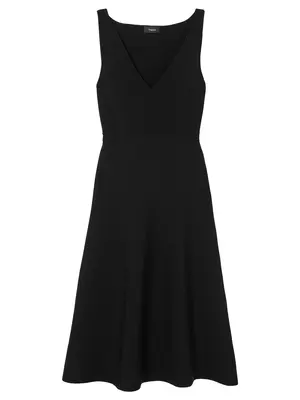 THEORY Stretch-crepe Midi Dress
