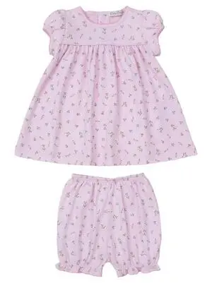 KISSY KISSY Garden Roses Dress And Bloomers Pink