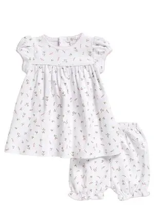 KISSY KISSY Garden Roses Dress And Bloomers White